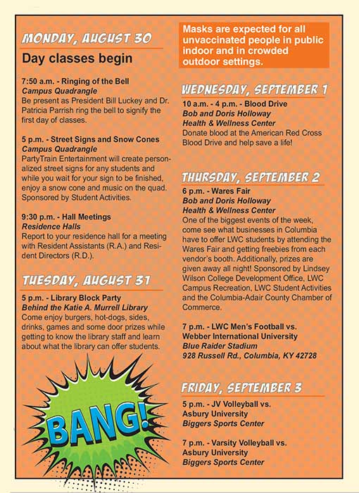 LWU Welcome Week 2021