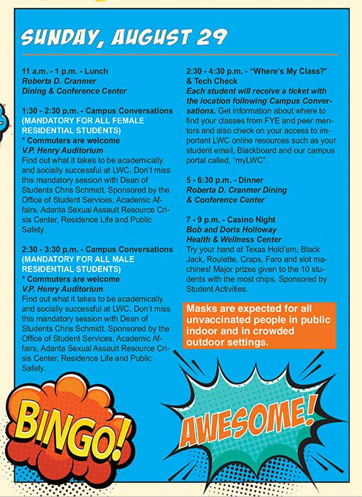 LWU Welcome Week 2021